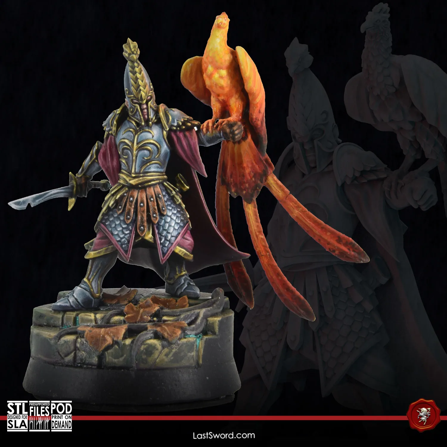 Elven Prince with Phoenix | Last Sword Miniatures