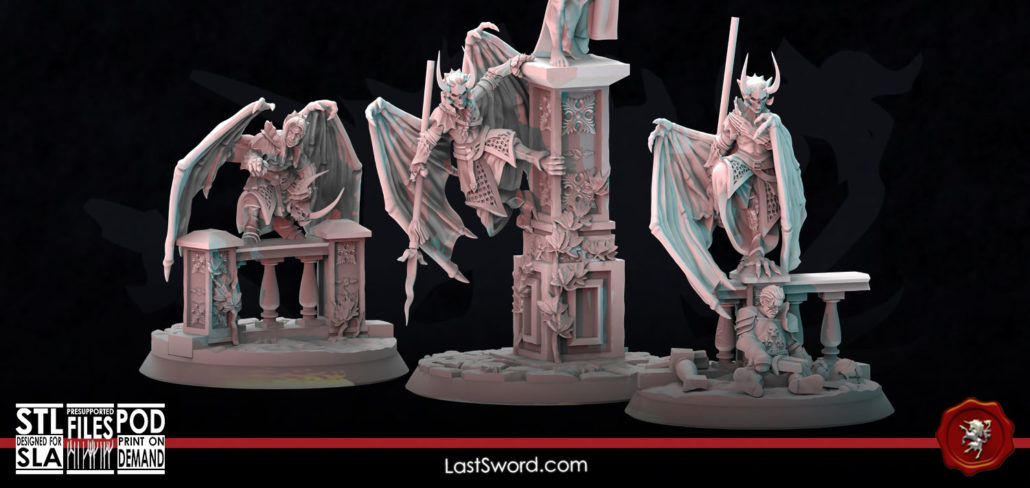 Winged Vampire Hunters (3) | Last Sword Miniatures