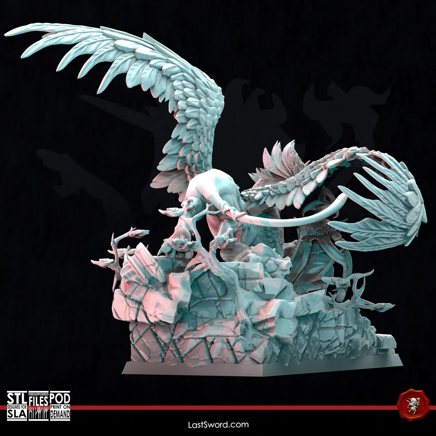 Lore Master with Sphinx – Physical Models | Last Sword Miniatures