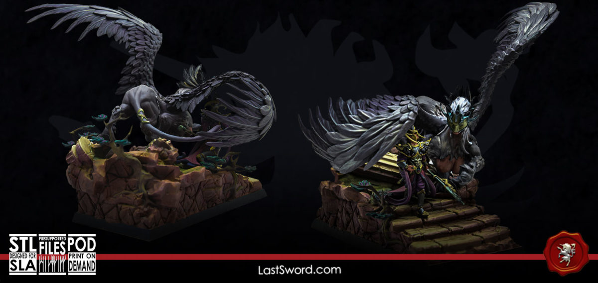 Lore Master with Sphinx – Digital Files | Last Sword Miniatures