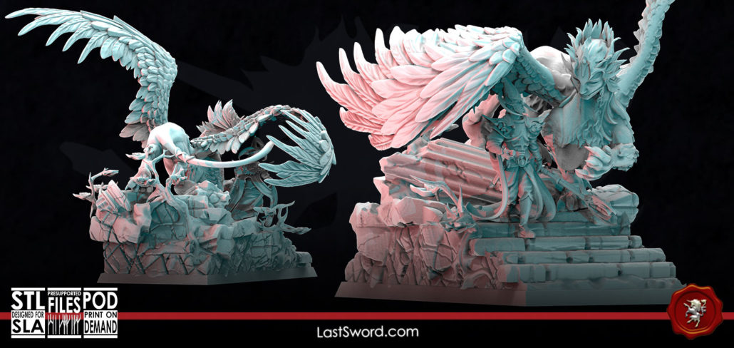 Lore Master with Sphinx – Digital Files | Last Sword Miniatures