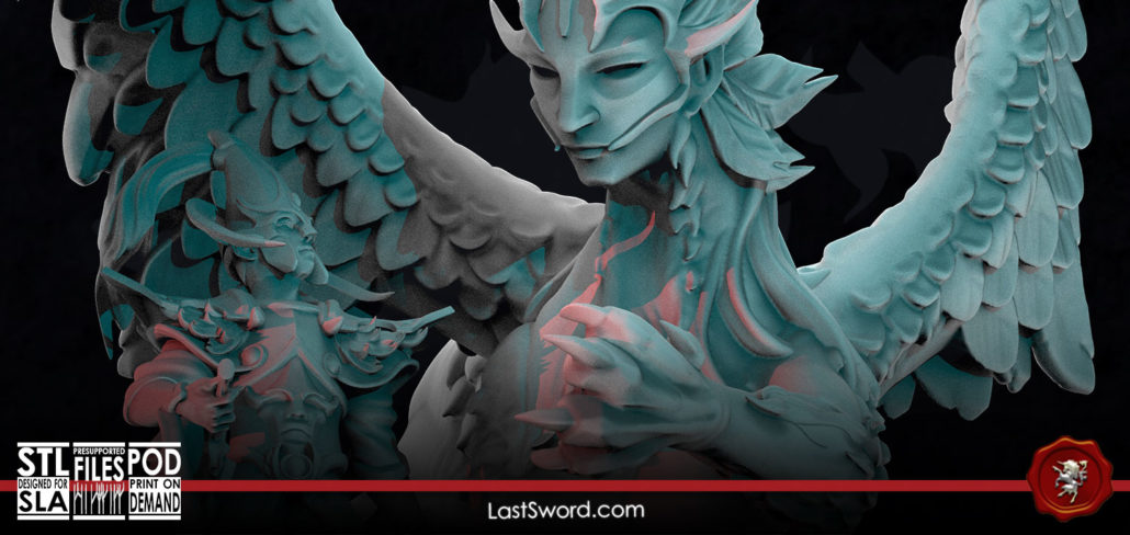 Lore Master with Sphinx – Digital Files | Last Sword Miniatures