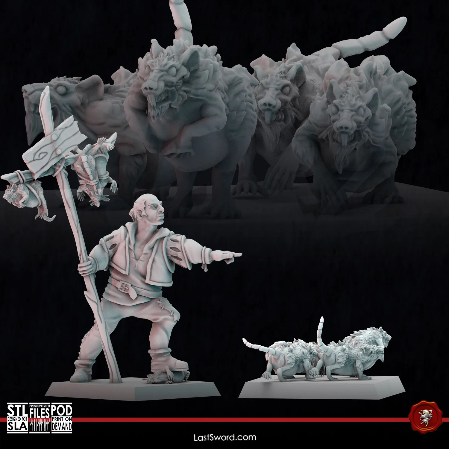 Village’s RatHunter & Rats | Last Sword Miniatures