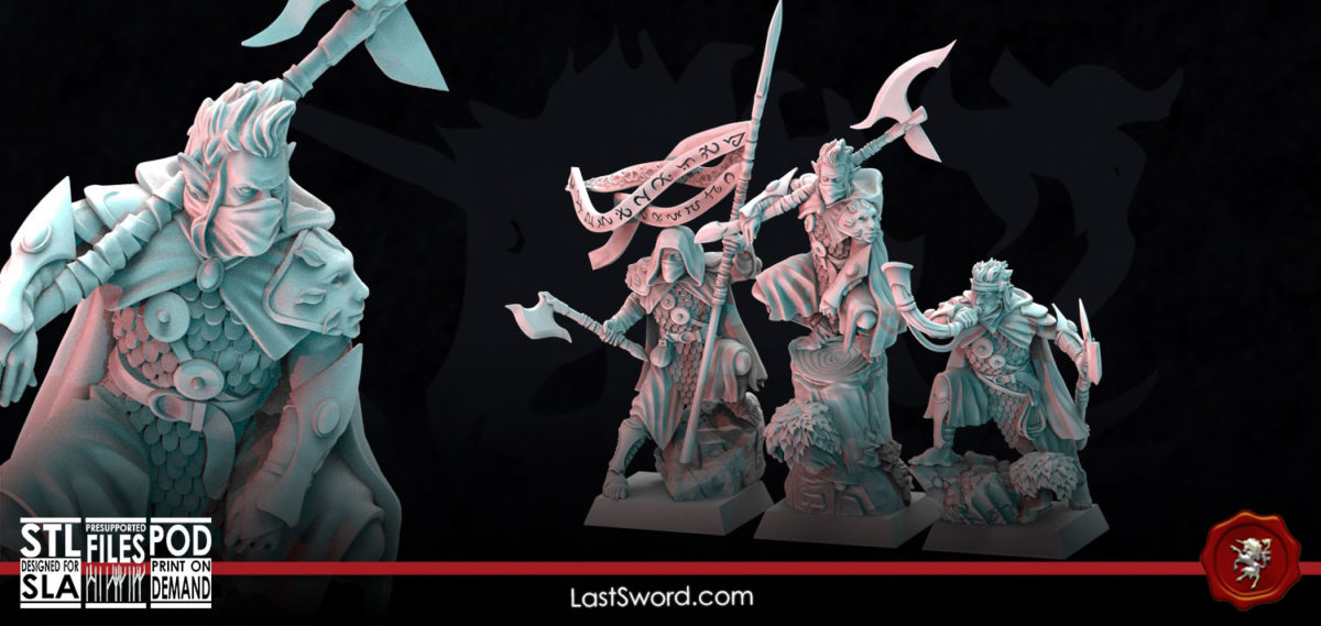 Dantae and Hounds (1+2) | Last Sword Miniatures