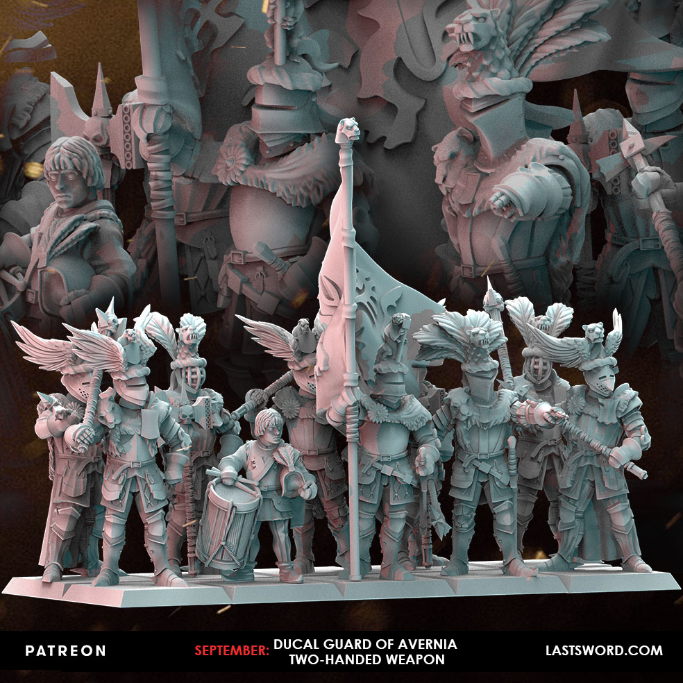 Ducal-Guard-of-Avernia-TwoHandedWeapon-01 | Last Sword Miniatures