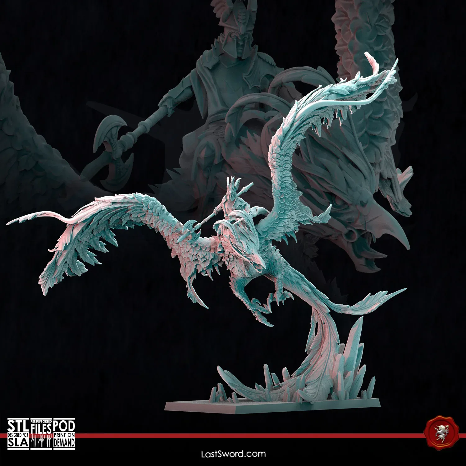 Lord Keeper of Flame on Phoenix | Last Sword Miniatures