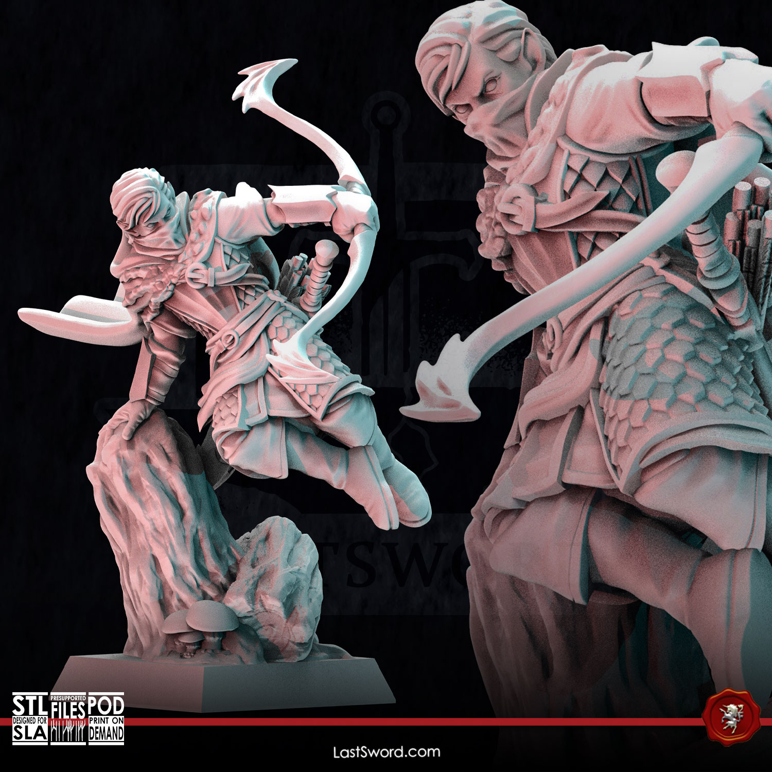 Imperial Kindred Ranger Champion with Bow | Last Sword Miniatures