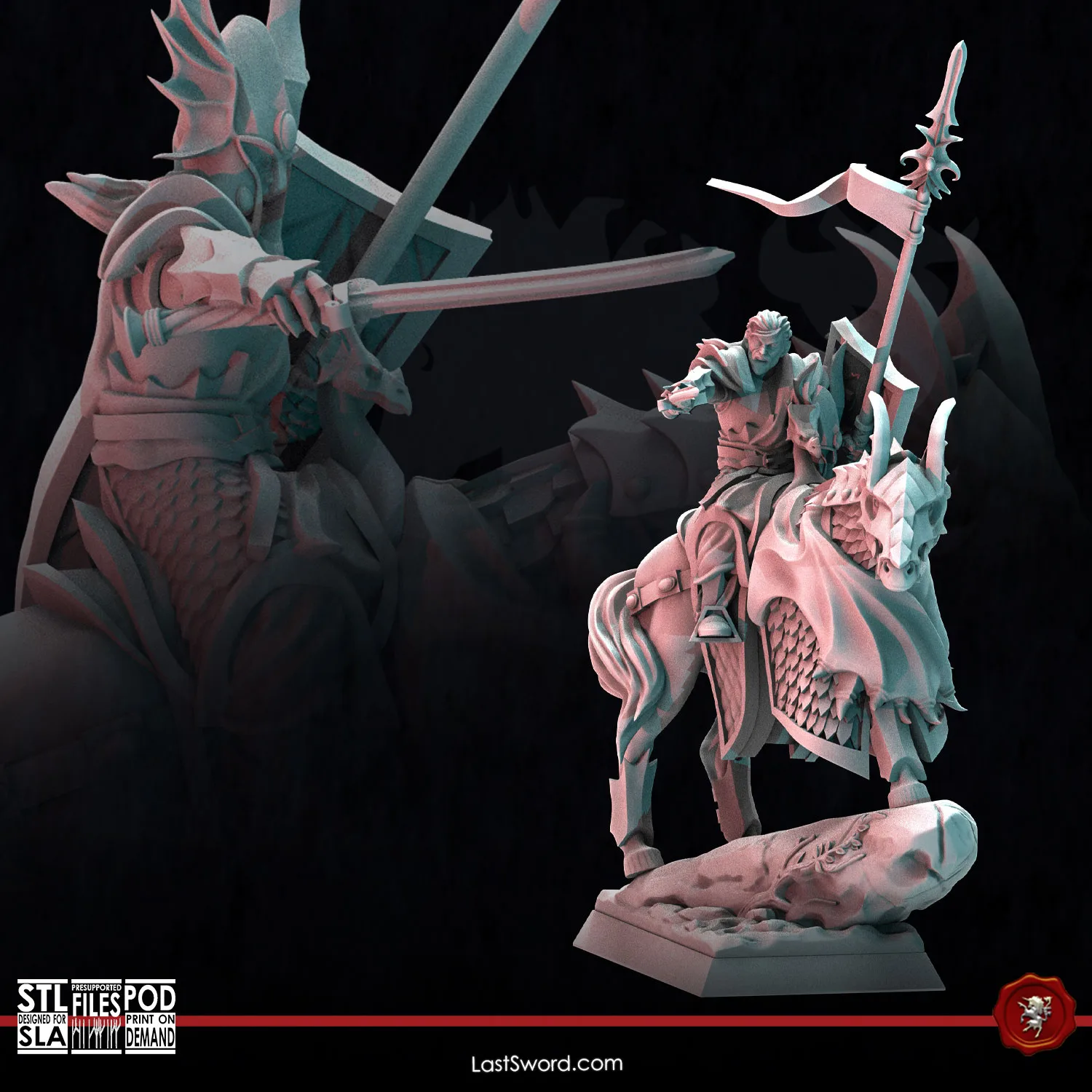 Imperial Kindred General on Horse | Last Sword Miniatures
