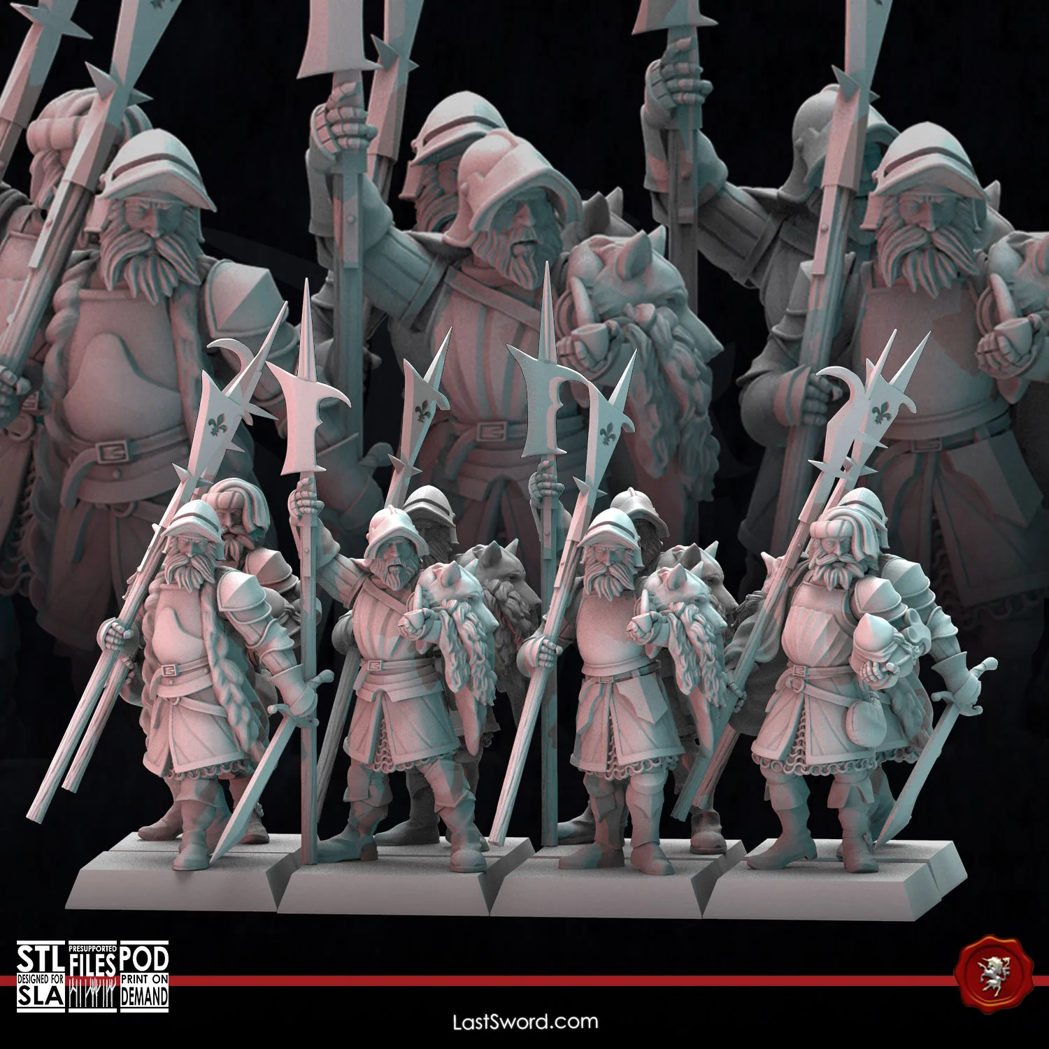 Avernia Halberdiers, Detachment (12) – Physical Models | Last Sword ...