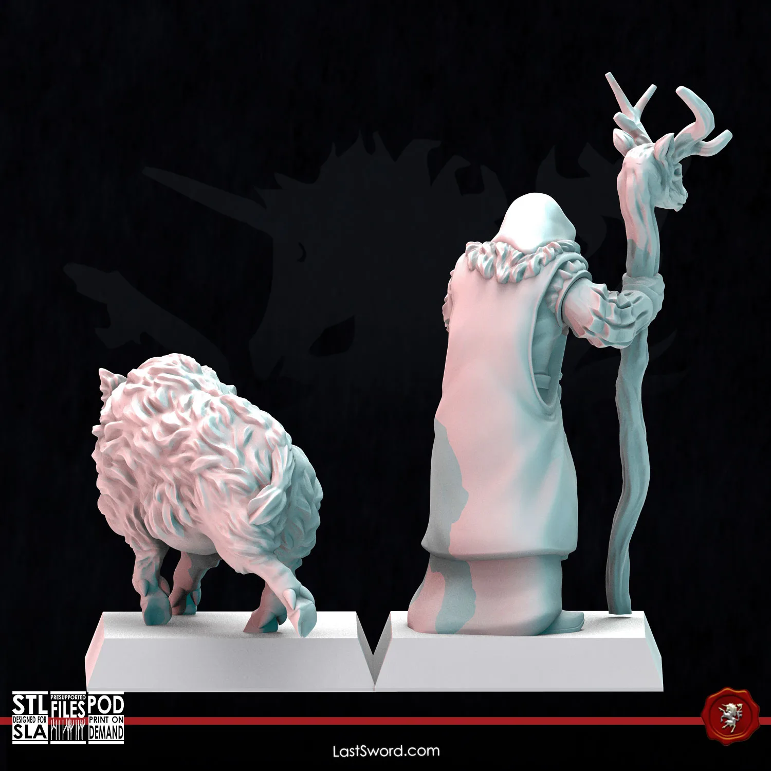 Primordial Instict Mage and Boar – Physical Models | Last Sword Miniatures