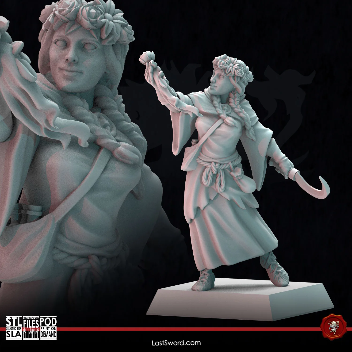 Eternal Bloom Mage | Last Sword Miniatures