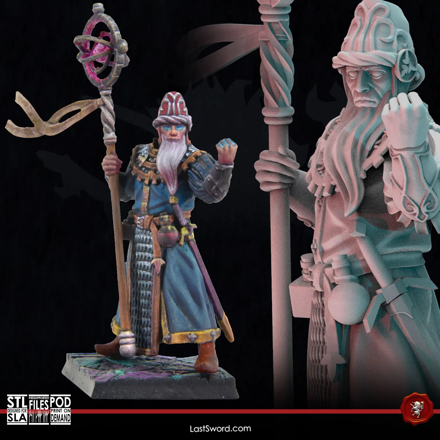 Celestial Sphere Mage – Physical Model | Last Sword Miniatures