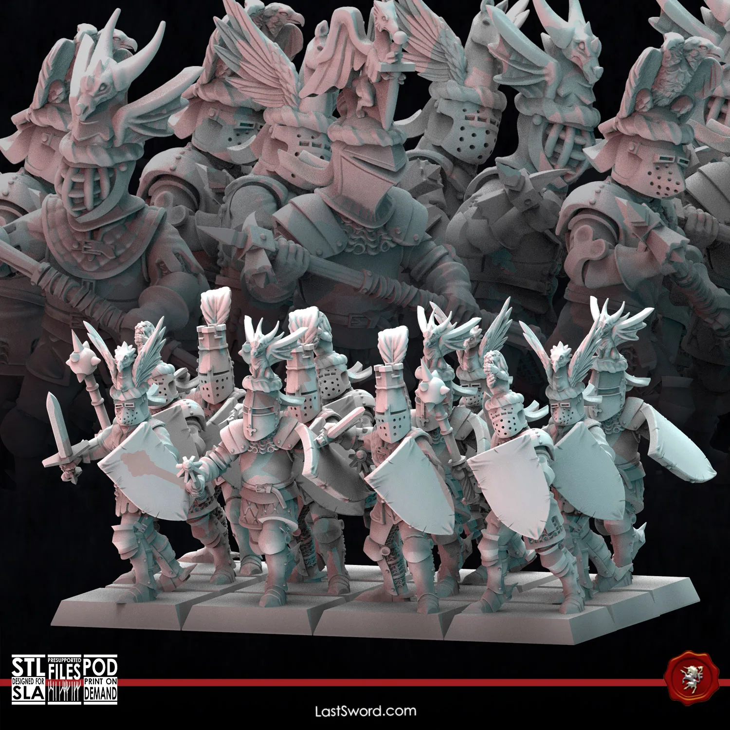 Household Knights on Foot, Detachment (12) – Physical Models | Last ...