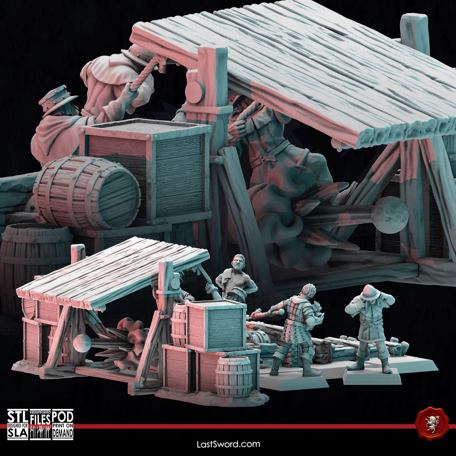 Bombard Firing and Raised Mantlet (1+5) – Physical Models | Last Sword ...