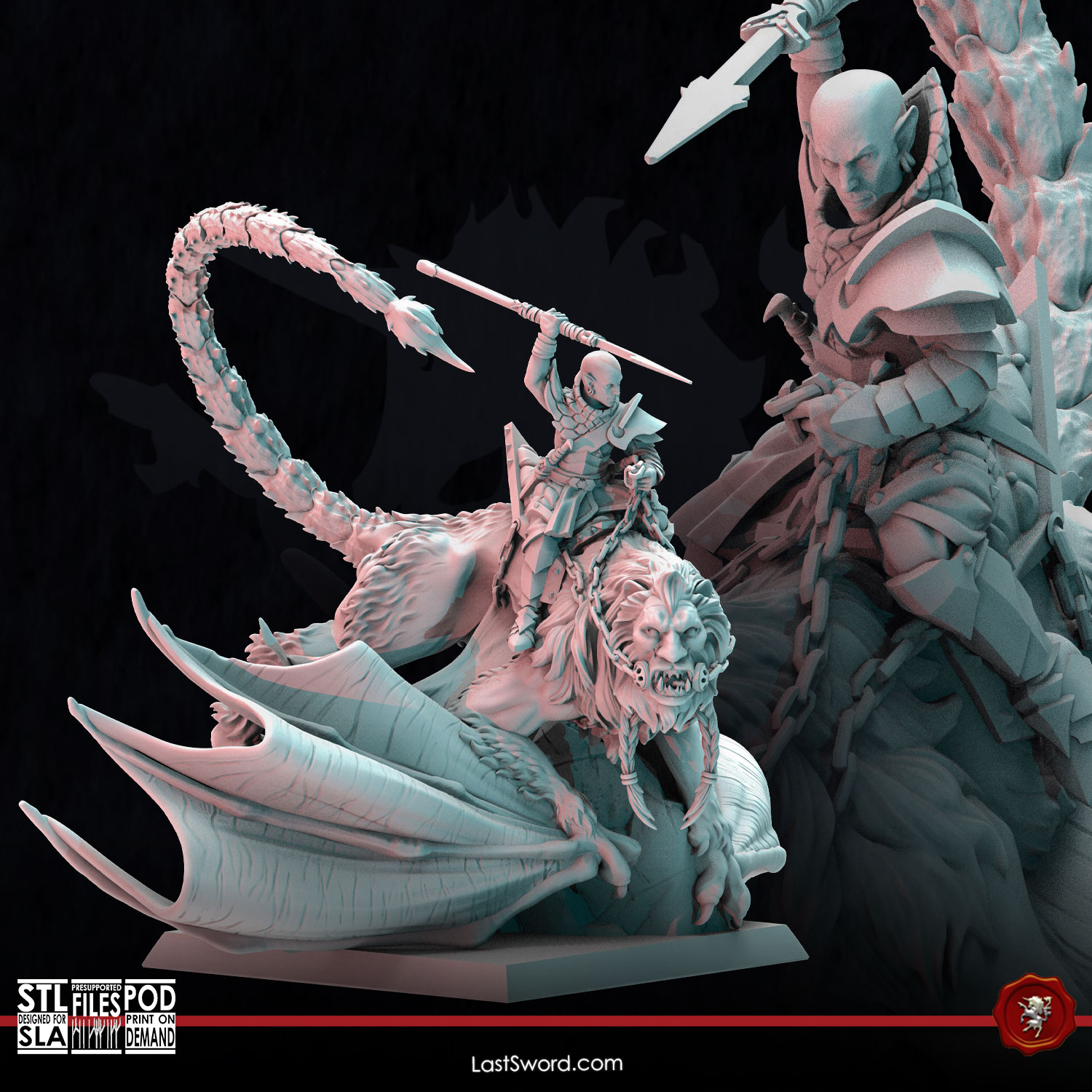 Beastmaster on Manticore | Last Sword Miniatures