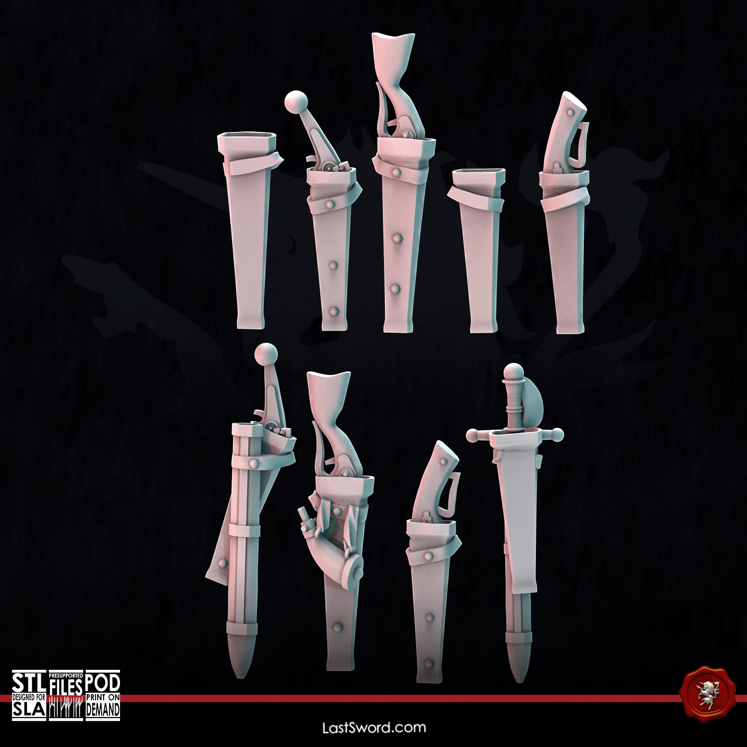 Reiters, Holstered guns (9) | Last Sword Miniatures