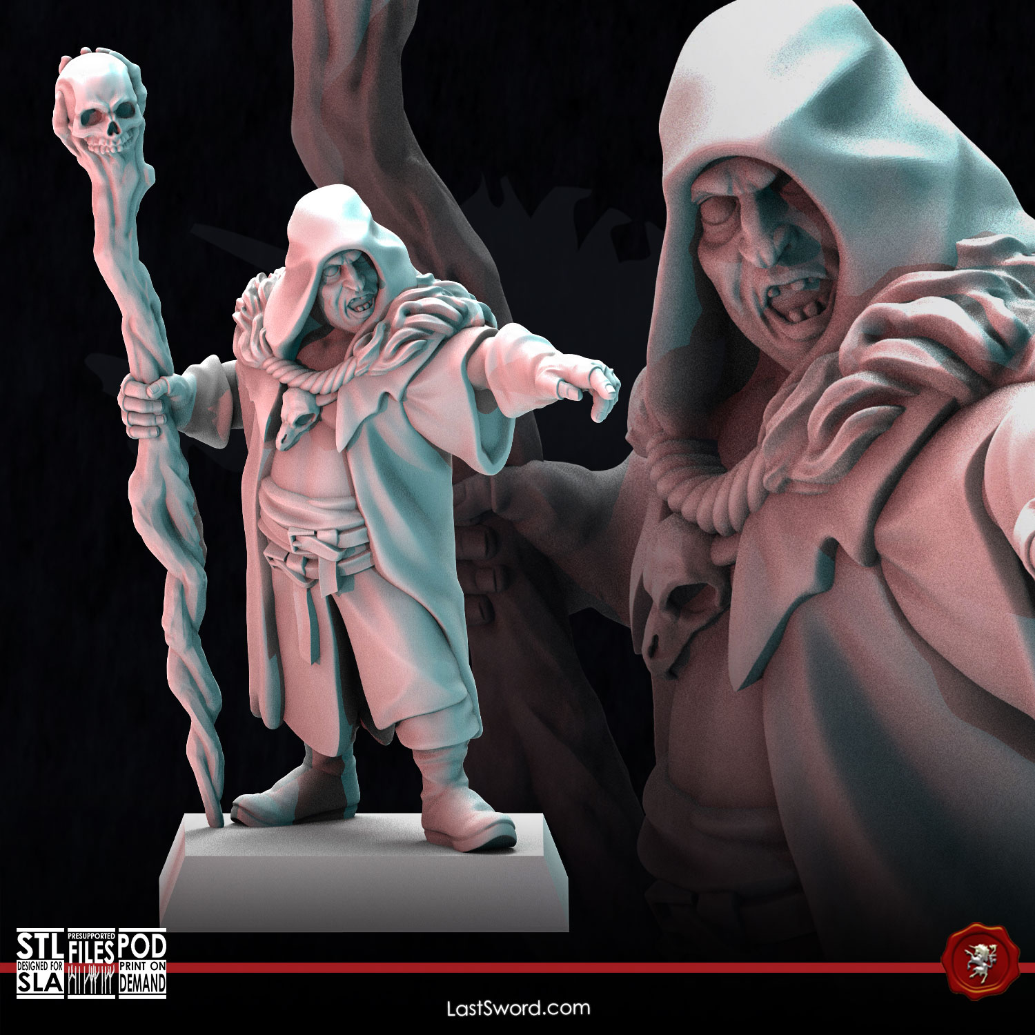 Corpse Cart Necromancer | Last Sword Miniatures