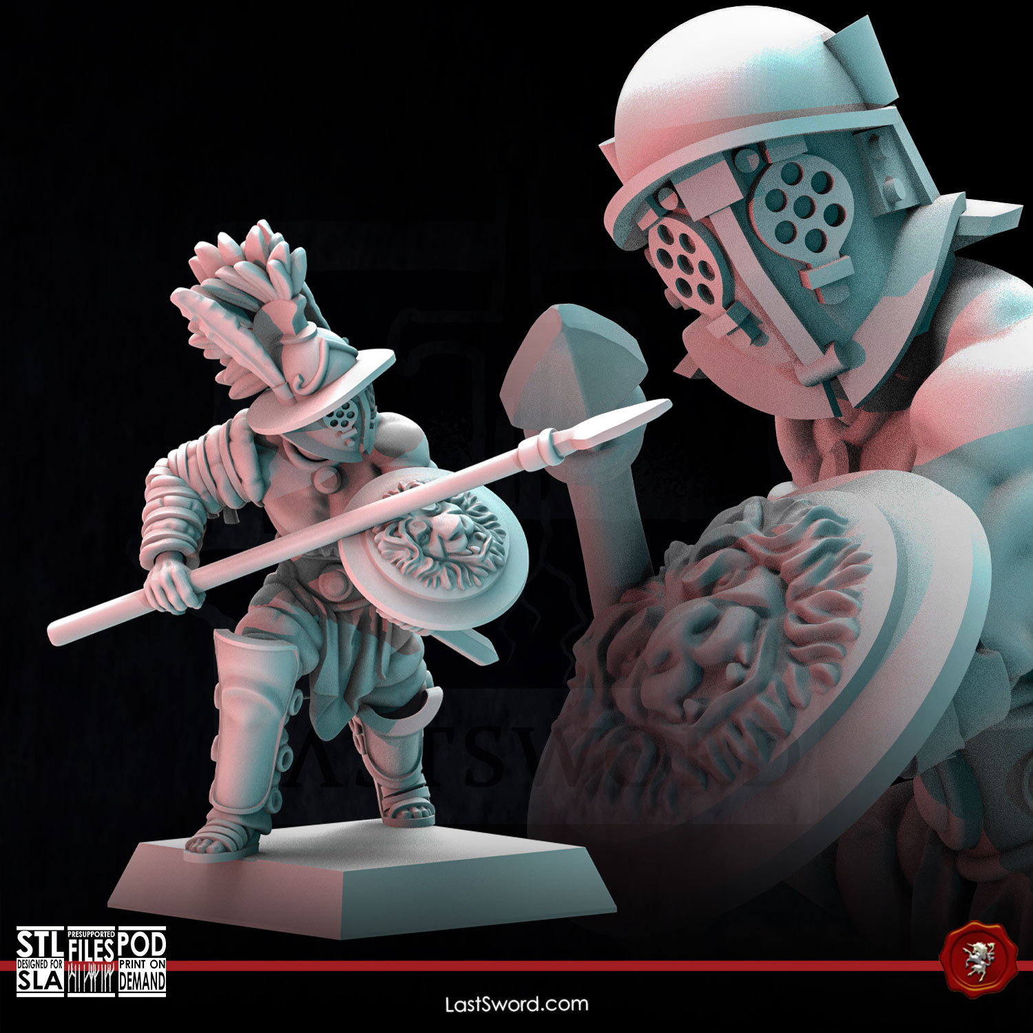 Hoplomachus, Gladiator – Digital Files | Last Sword Miniatures